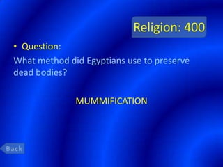 Ancient egypt jeopardy! | PPTX