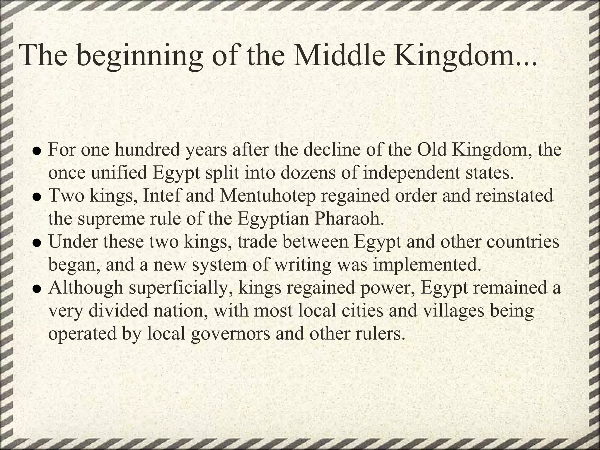 Ancient Egypt Middle Kingdom | PDF