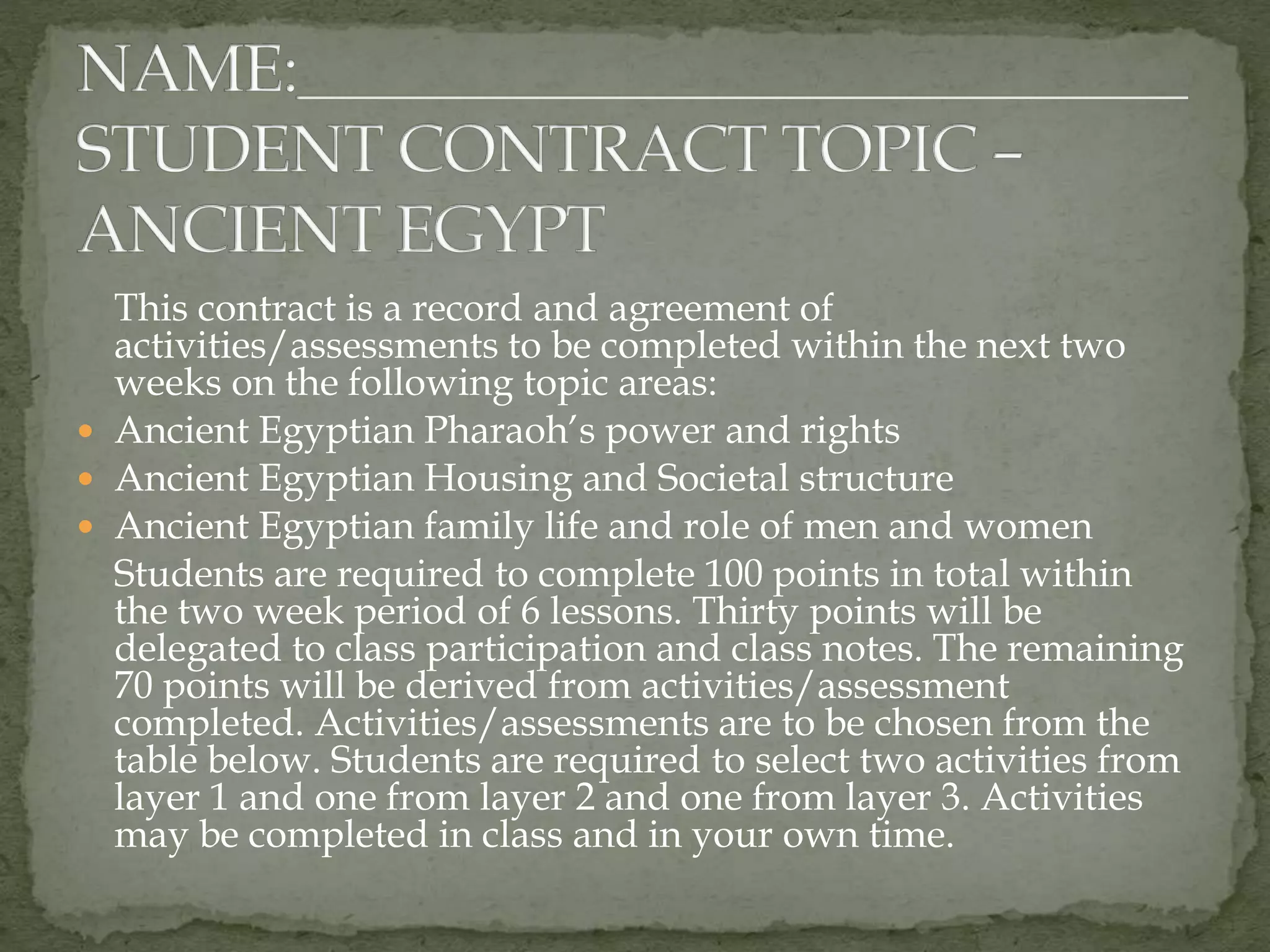 Ancient egypt presentation final copy | PPTX | Homework and Study ...