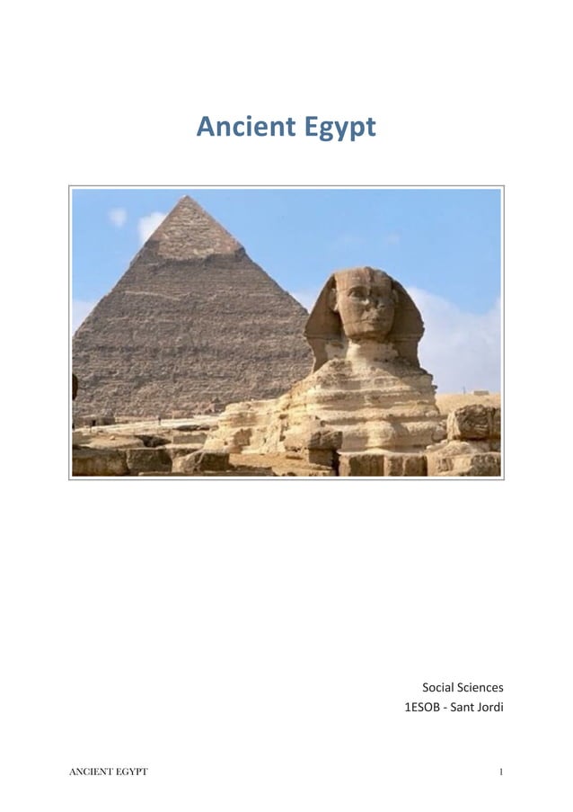 Ancient egypt students activities | PDF