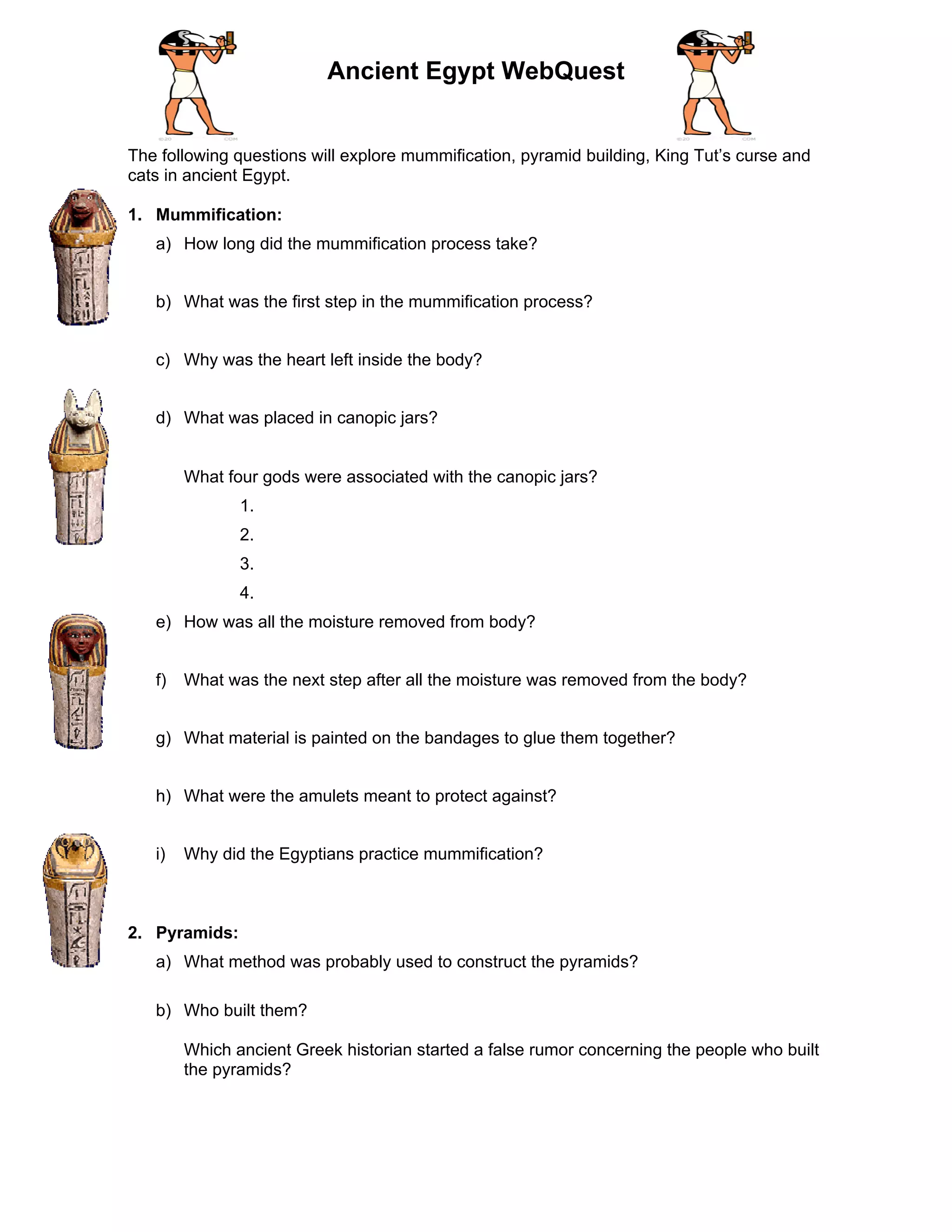 Ancient egypt webquest_-_questions | PDF