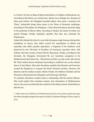 Ancient Europe. A glossary | PDF