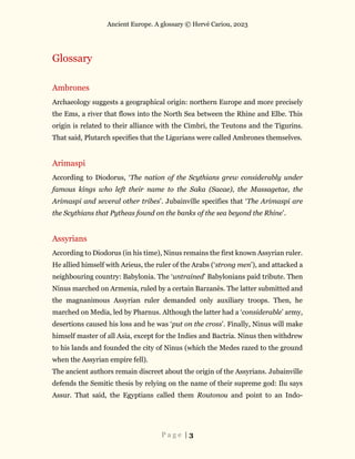 Ancient Europe. A glossary | PDF