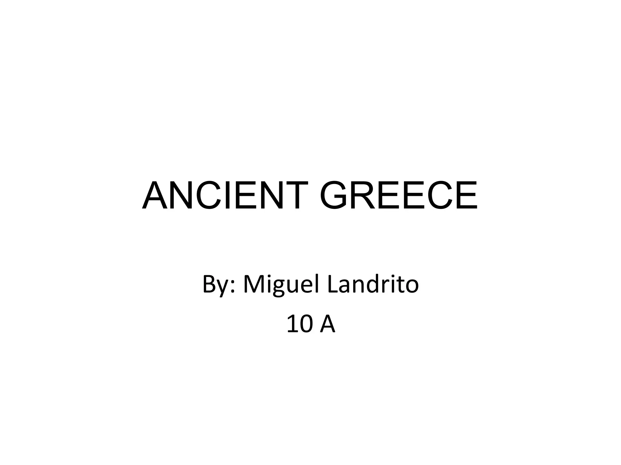 Ancient Greece Mind Map | PPT
