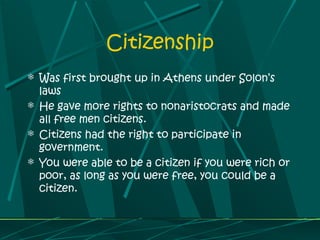 Ancient Greek Government System