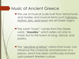 Ancient Greece and Rome_The Western Music | PPT