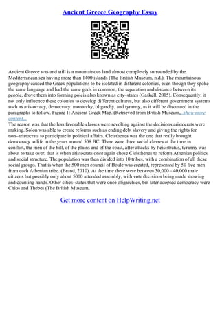 Ancient Greece Essay | PDF | Science