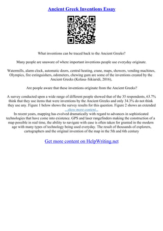 Ancient Greece Essay | PDF | Science