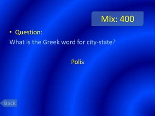 Ancient greece jeopardy | PPTX