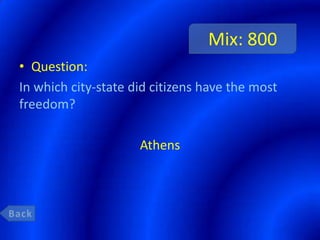 Ancient greece jeopardy | PPTX