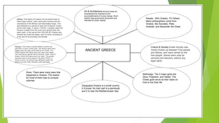 Ancient Greece Mind Map and Photos | PPTX