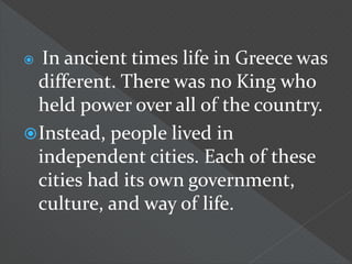 Ch1.1-Ancient Greece Civilization for Gr. 7 | PPT | Free Download
