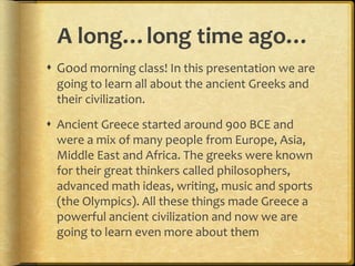 Ancient greece research power point | PPTX