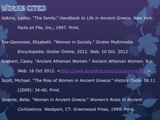 Ancient greece roles of women | PPTX