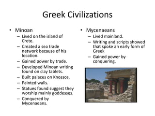 Early Greek Civilization Section 1 | PPT