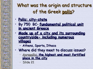 Ancient Greece Summary (modified) | PPT