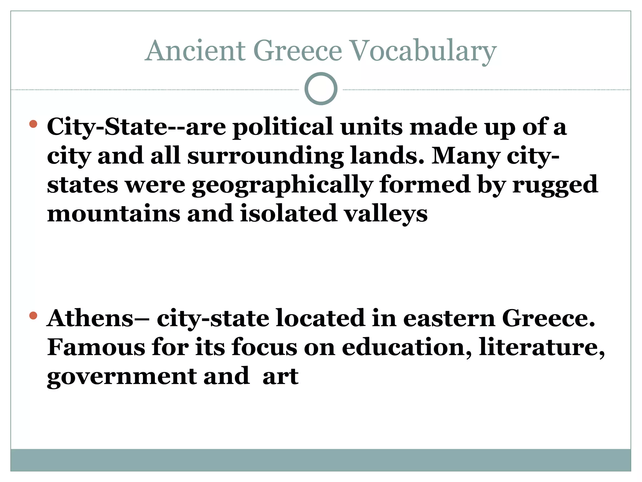 Ancient greece vocab | PPT
