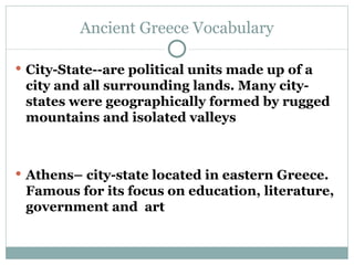 Ancient greece vocab | PPT