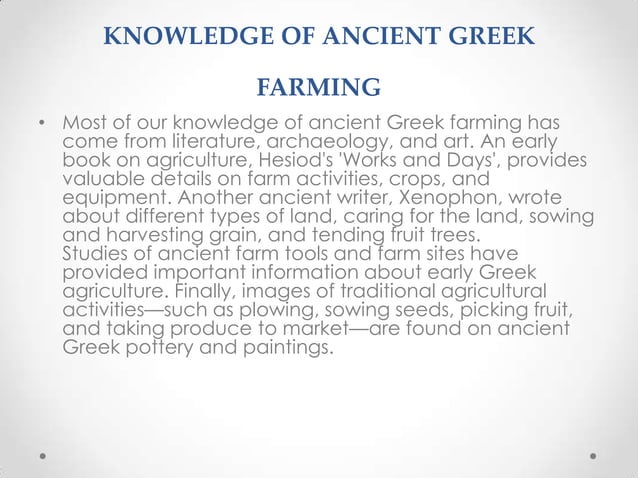 Ancient greek agriculture | PPT