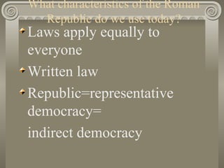 Ancient Greek andzscsdsaddADSAD Roman Democracy.ppt