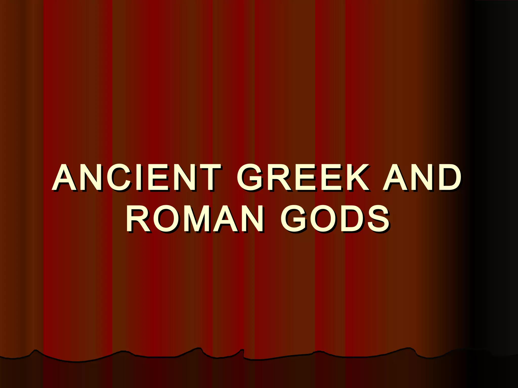 Ancient greek and roman gods | PPT