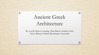 Ancient greek architecture | PPTX