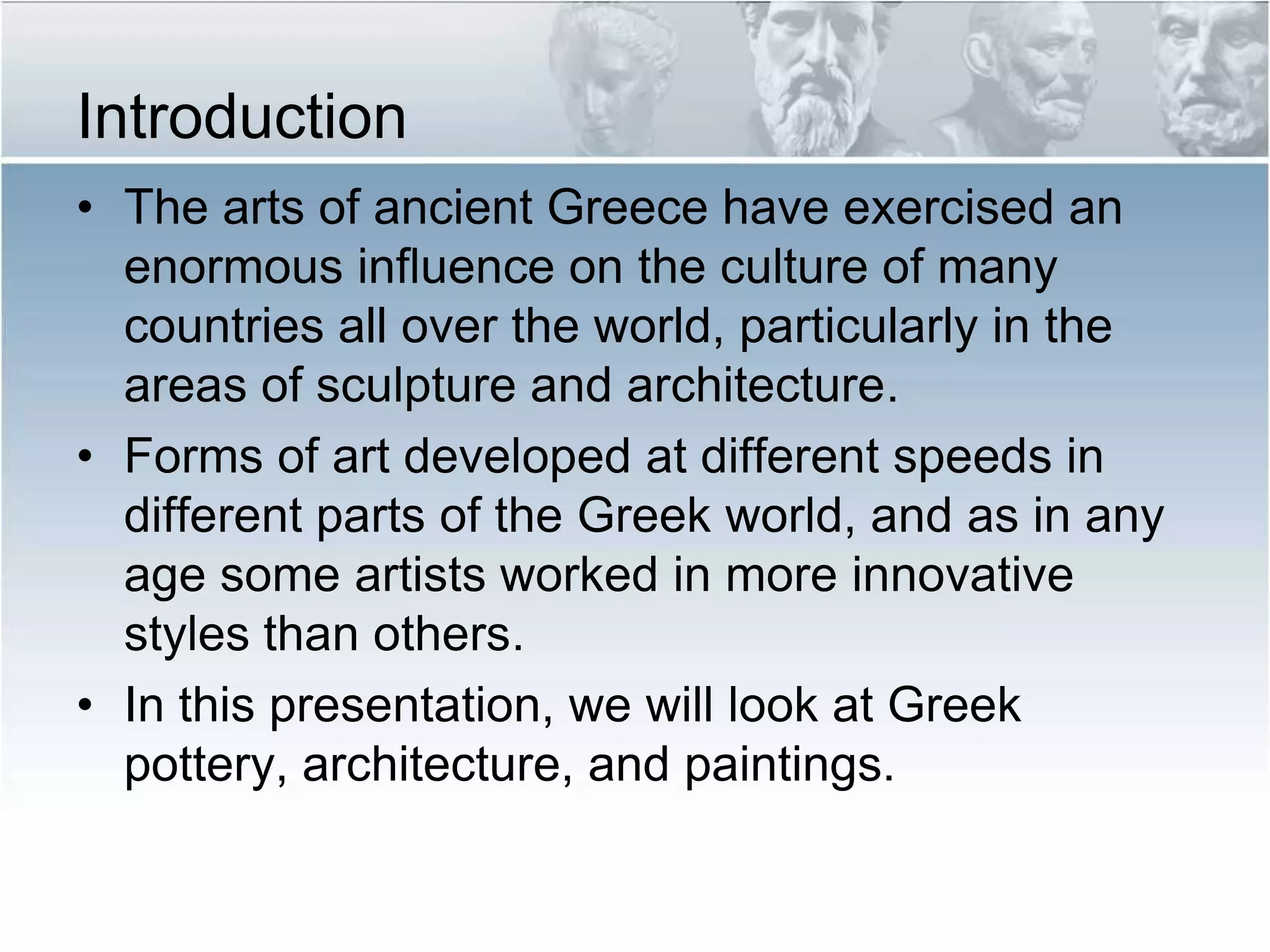 Ancient Greek Art | PPTX | Painting | Arts and Crafts