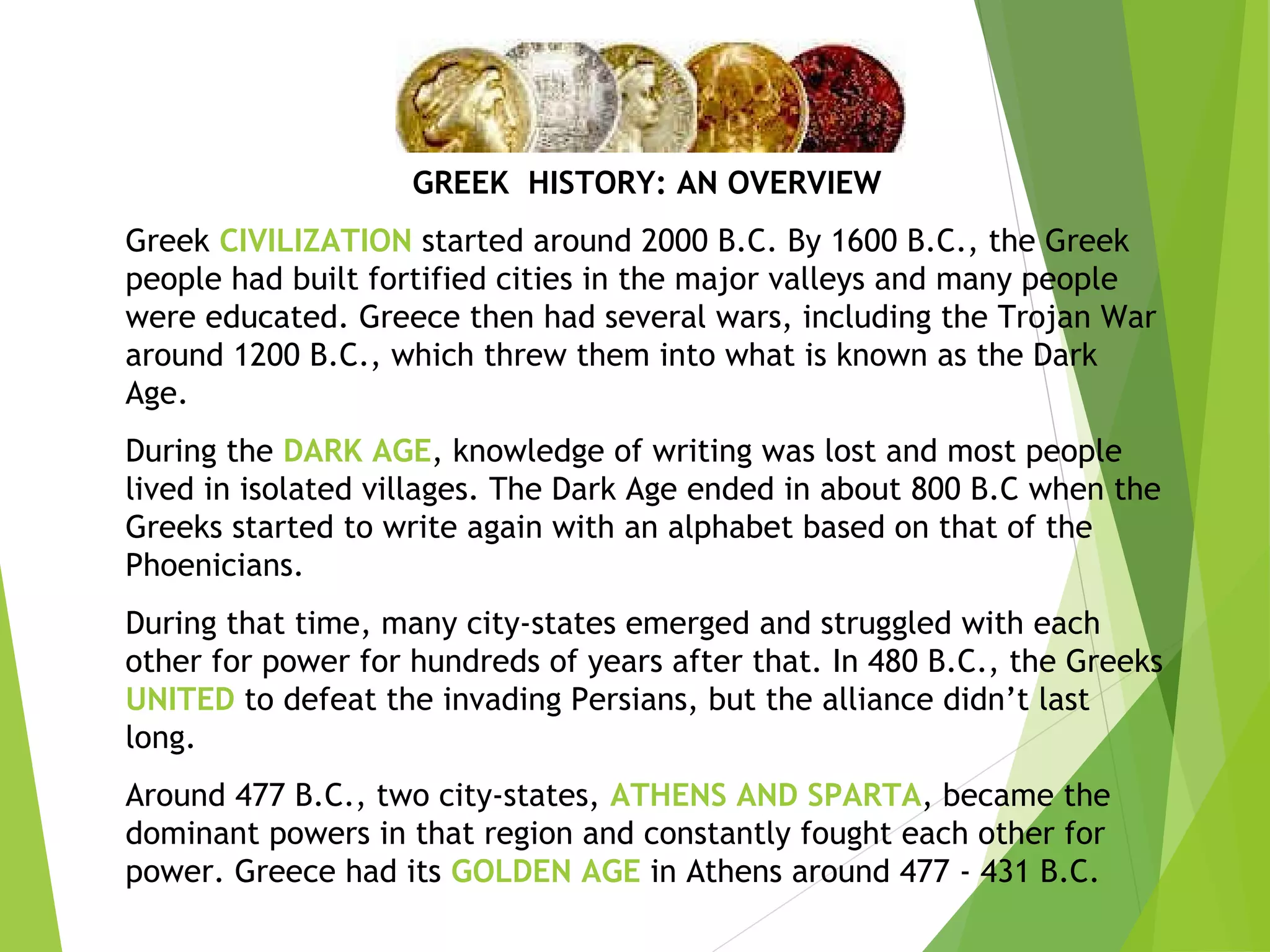 Ancient greek civilization | PPT
