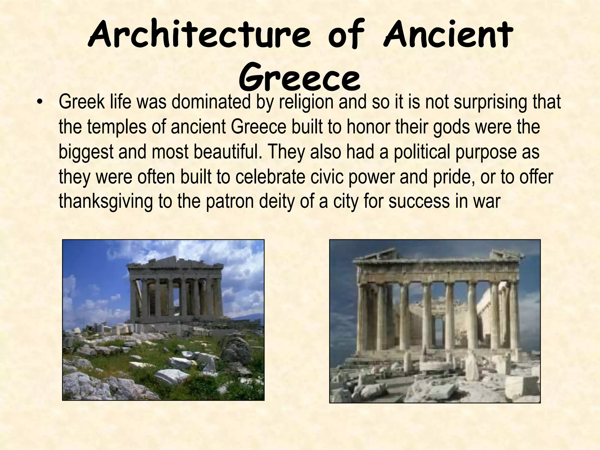Ancient greek civilization art and architecture | PPT