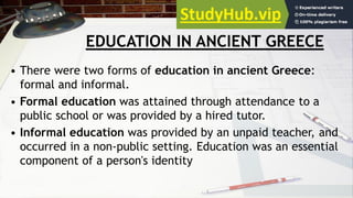 Ancient Greek Education | PDF
