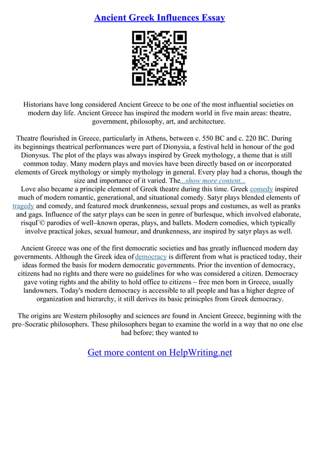 Ancient Greek Essay | PDF