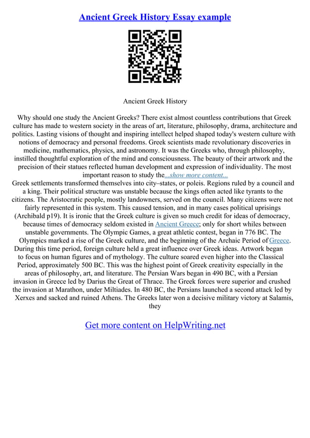 Ancient Greek Essay | PDF