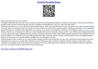 Ancient Greek Inventions Essay | PDF