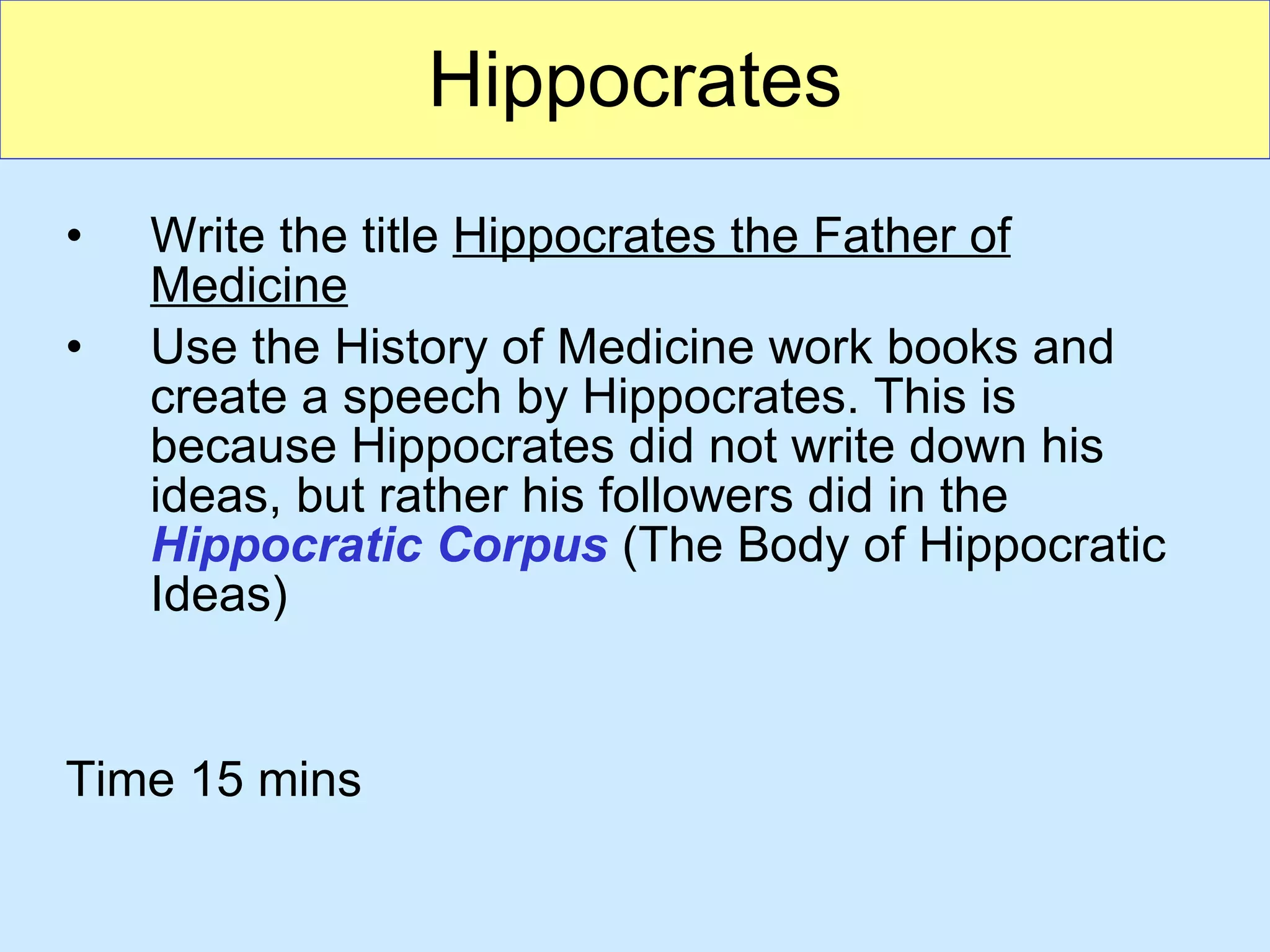 Ancient Greek Medicine | PPT