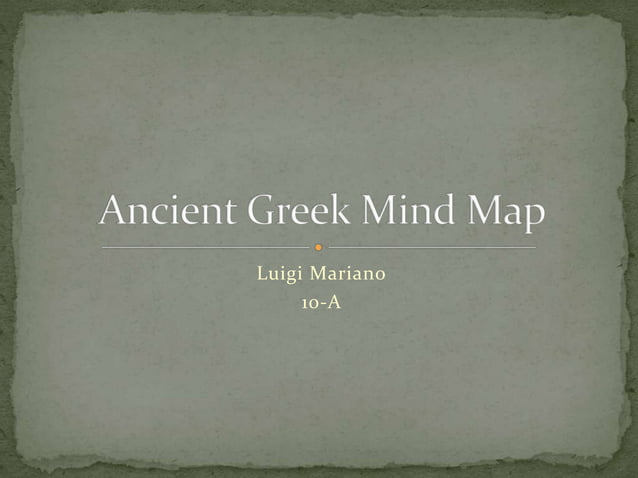 Ancient greek mind map