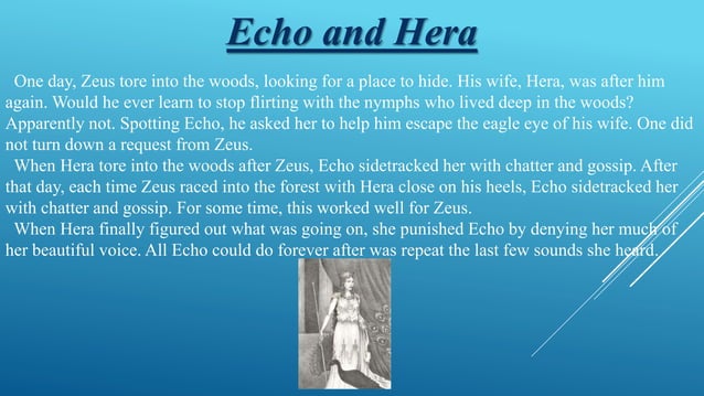 Ancient Greek myths/Legends - Echo | PPT