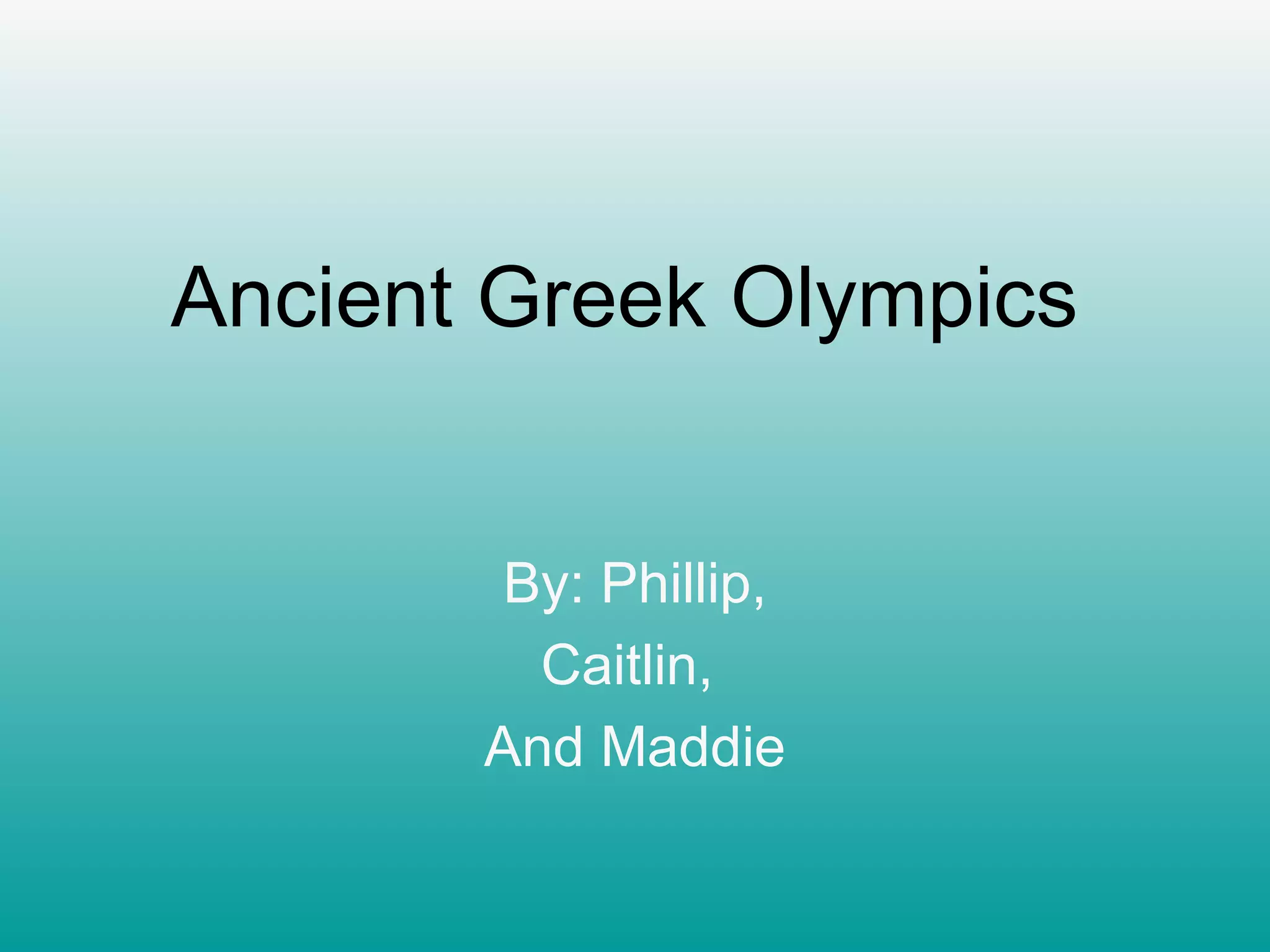 Ancient greek olympics | PPT