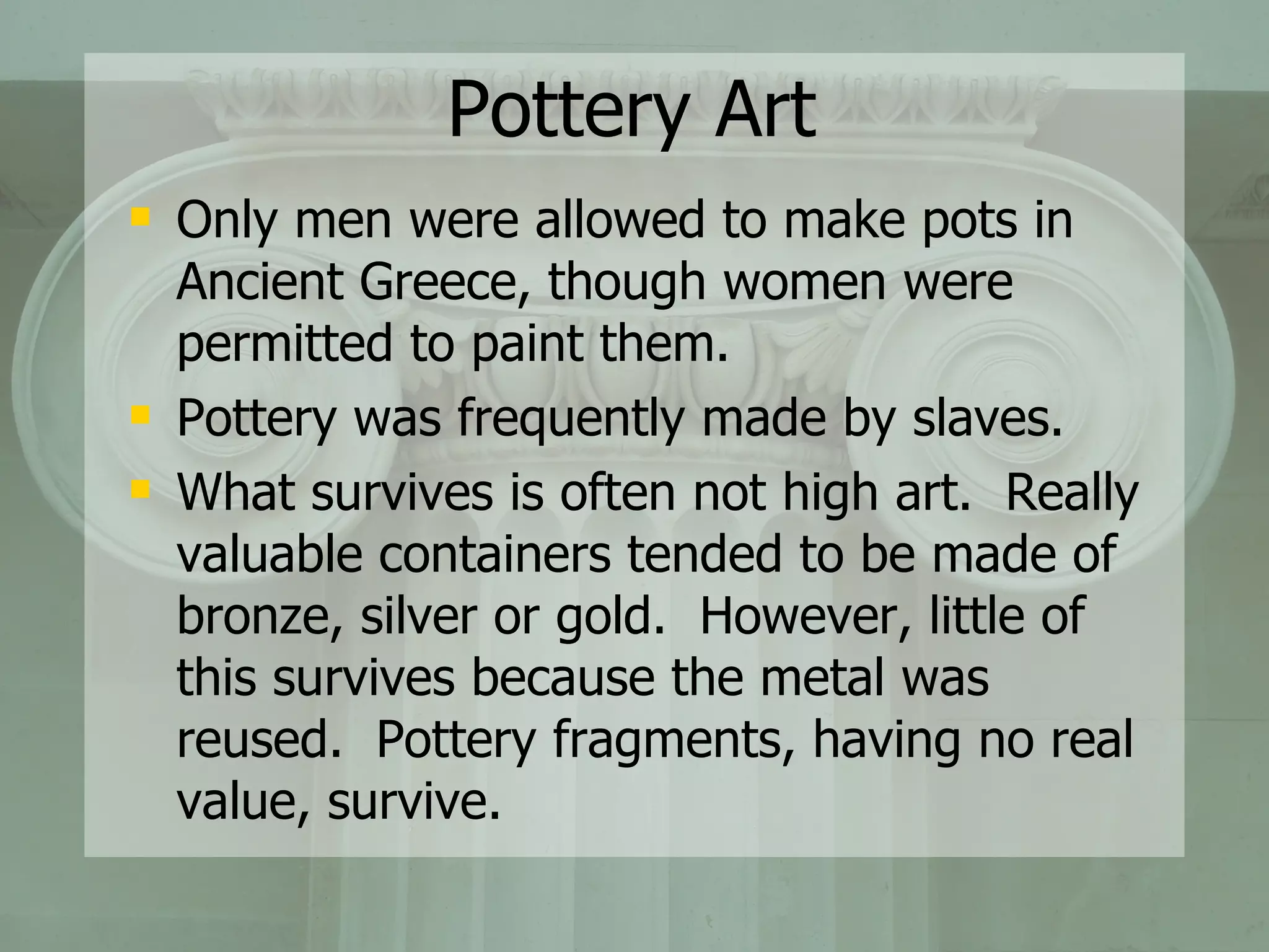 Ancient Greek Pottery | PPT