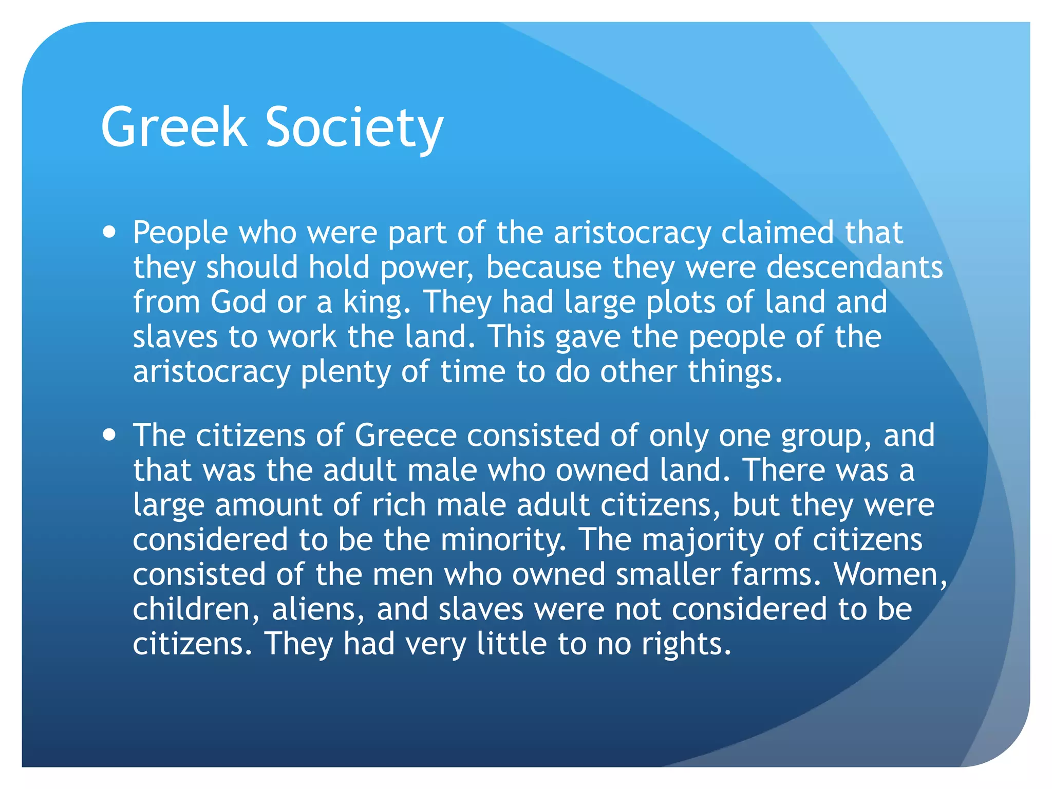 Ancient greeks greek society and economy | PDF