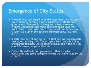 Ancient greeks the rise of city-states | PDF