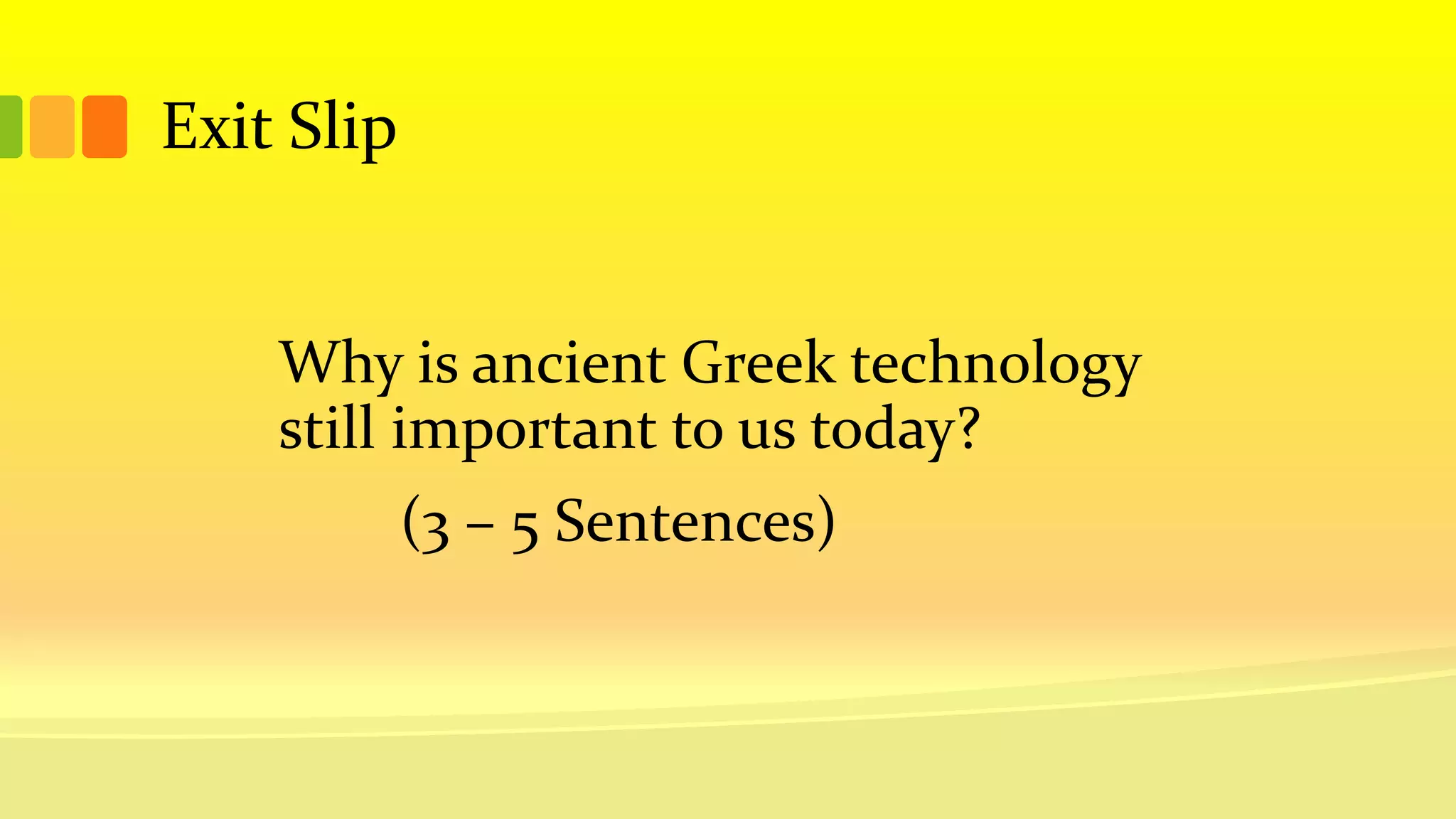 Ancient Greek Technology | PPTX
