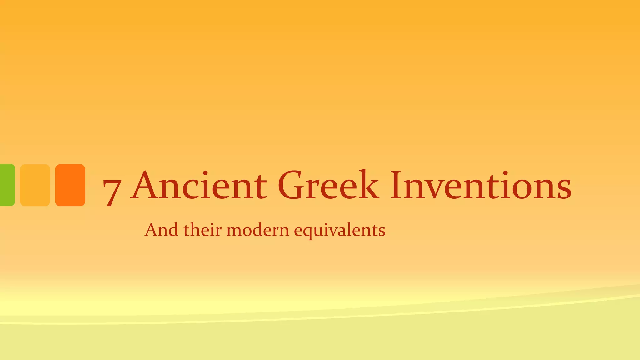 Ancient Greek Technology | PPTX