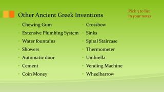 Ancient Greek Technology | PPTX