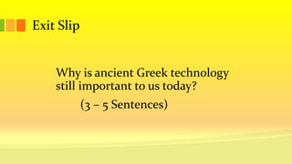 Ancient Greek Technology | PPTX