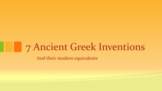 Ancient Greek Technology | PPTX