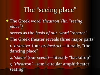 Ancient Greek Theater | PPT