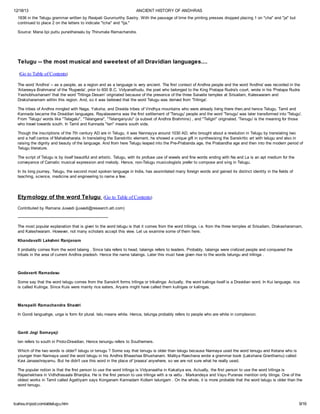 Ancient history of andhras | PDF