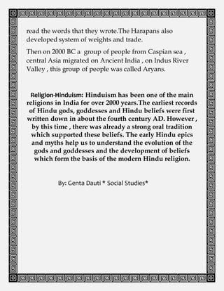 Ancient india | DOCX