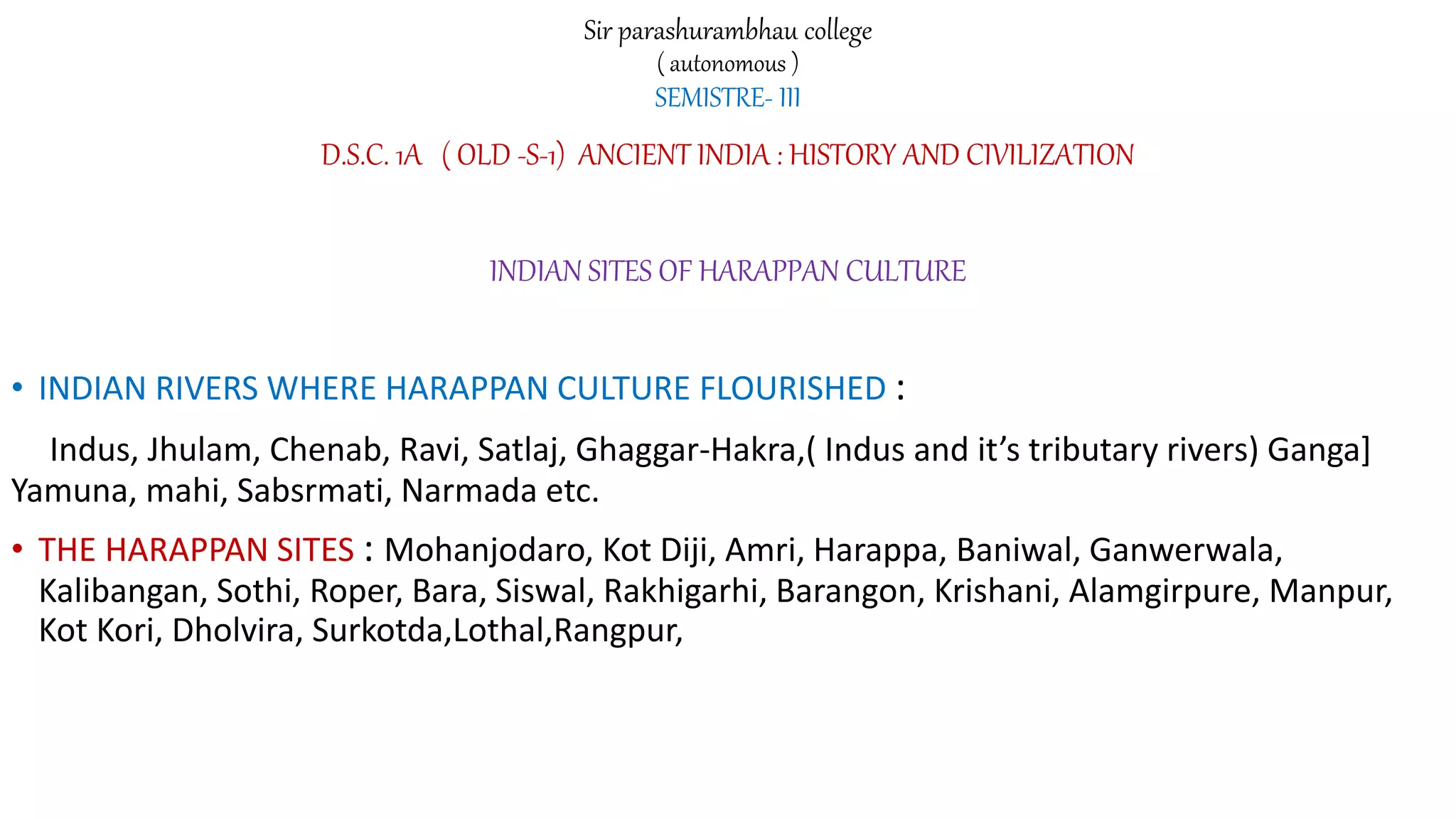 Ancient India History and Civilization | PPTX