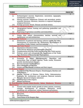 Ancient India 39 Years Question Bank | PDF